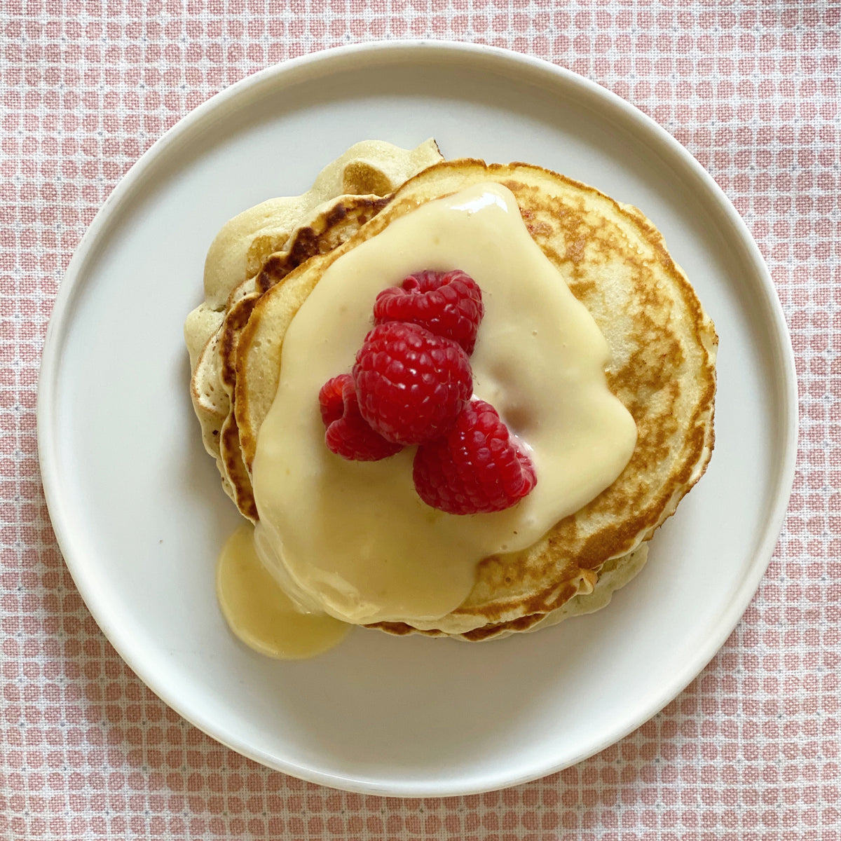 Lemon Curd & Raspberry Pancakes – Roots & Wings Organic